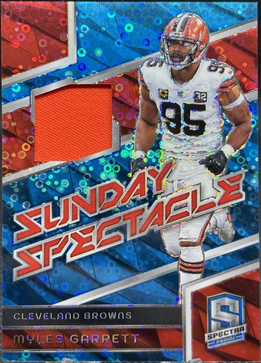 2024 Panini Spectra - Sunday Spectacle Myles Garrett #SS-MGT Neon Blue ...