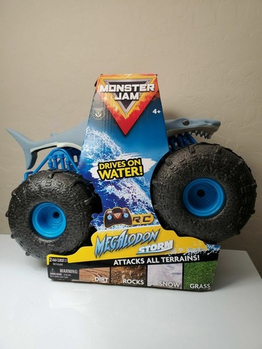 Monster Jam Truck, Official Megalodon Storm All-Terrain Remote Control ...