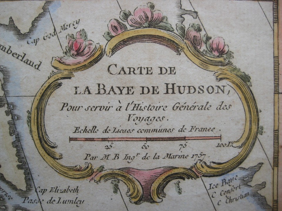 Original 1763 Map HUDSON BAY Explorations Chesterfield Inlet Henry ...
