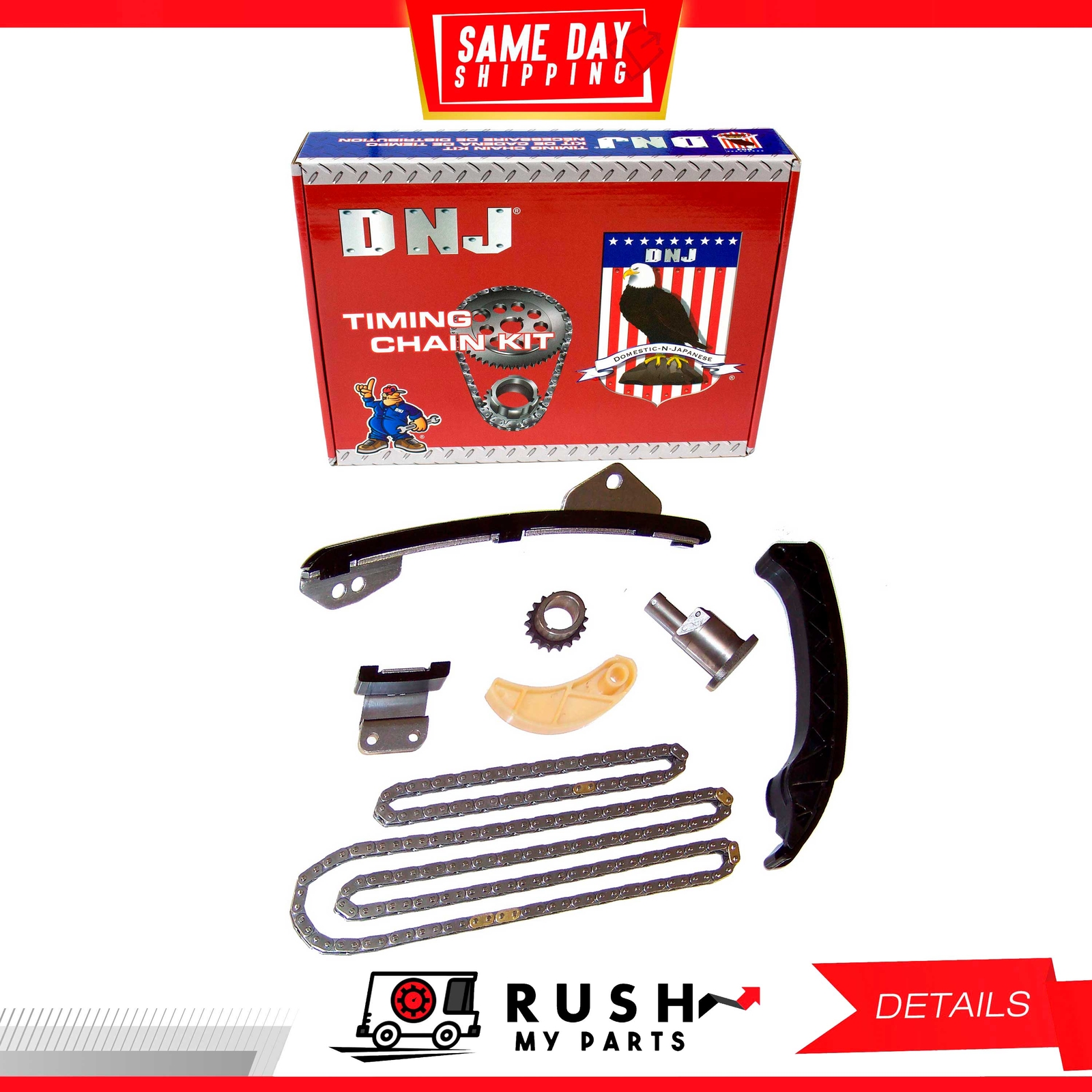 08-15 Timing Chain Kit For Pontiac Corolla 1.8L L4 DOHC 16v 2ZR-FE DNJ ...