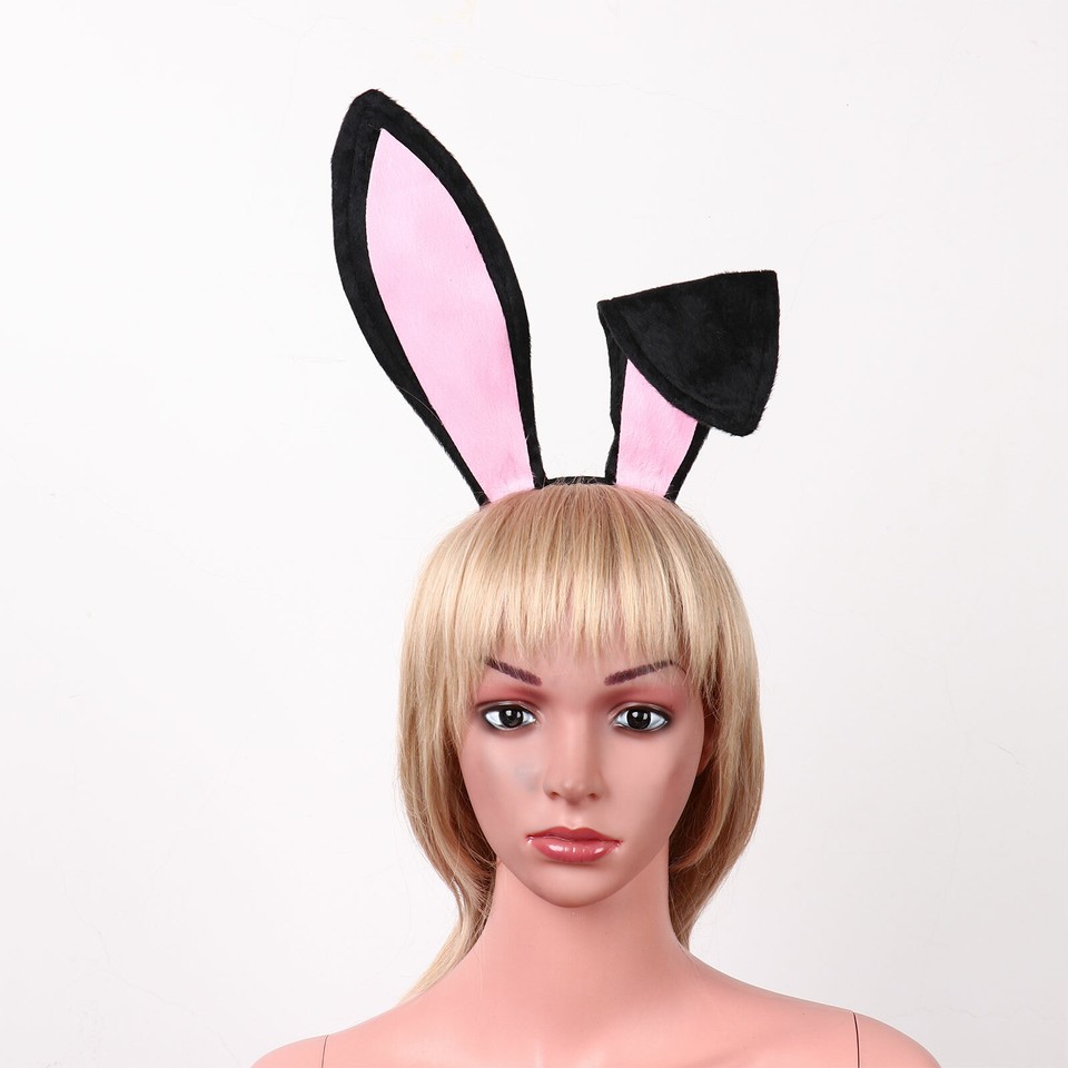 Bunny Rabbit Ear Headband Collar Bow Tie Costume Cuffs Rabbit Tail for ...