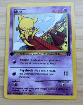 Pokémon Team Rocket 1st Edition Regular Finish Abra 49/82 NM-MT | eBay