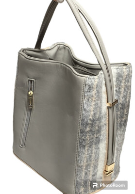 SAMOE CONVERTIBLE PURSE LIGHT GRAY AND PLAID WITH ADJ LOCKING STRAPS ...