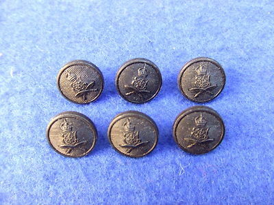6 X 2ND KING EDWARD VII OWN GURKHA RIFLES 14MM CAP/SLEEVE BUTTONS ...