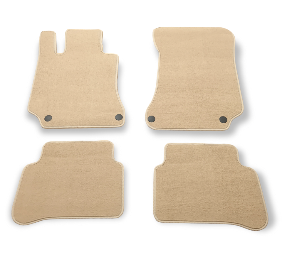Car Floor Mats Velour for Mercedes E Class W212 CLS C218 Tan Waterproof ...