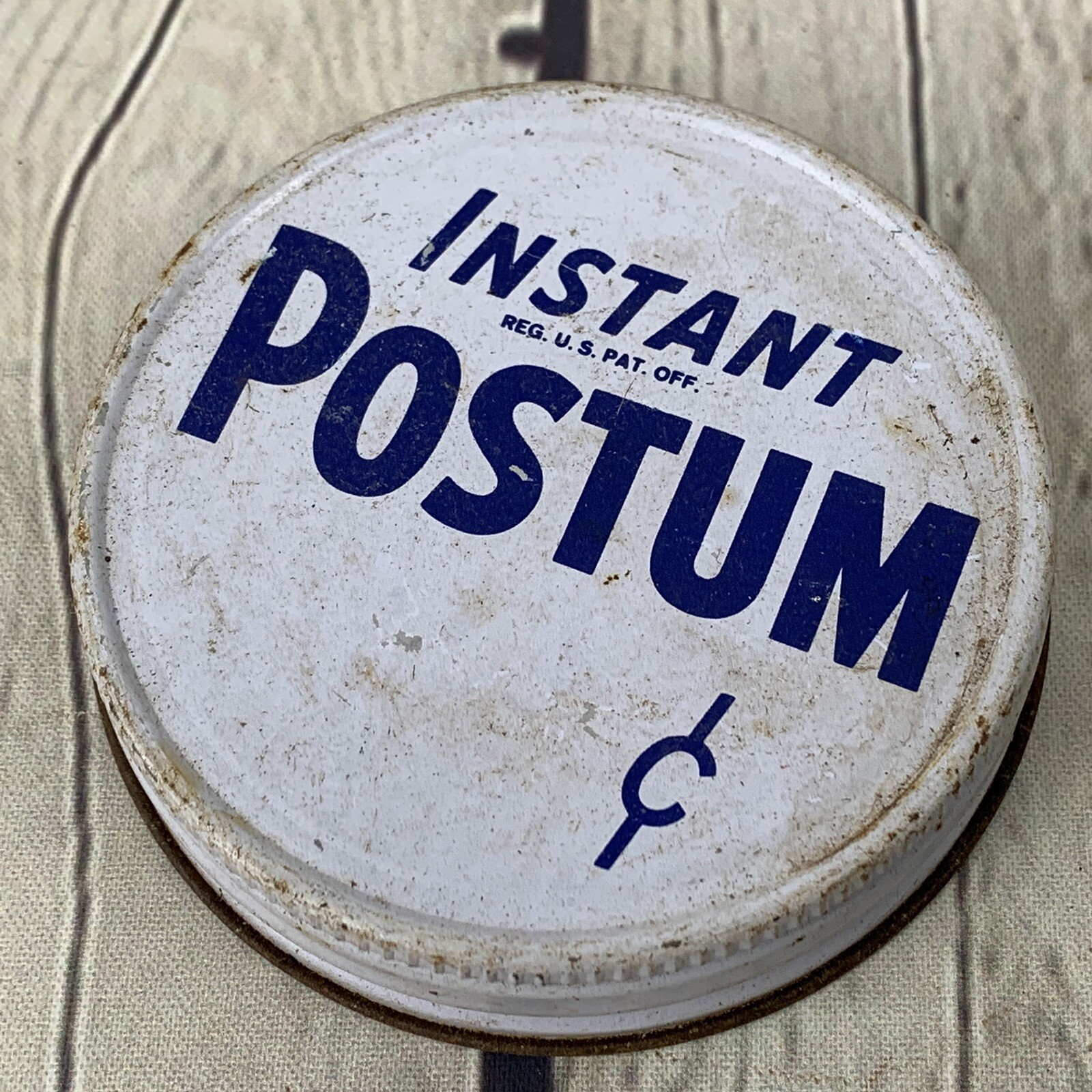 Vintage Advertising Jar Lid Instant Postum | eBay