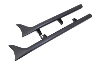 Black 1-7/8" Straight Fishtail Slip-On Mufflers 15-19 Indian Scout 30 ...