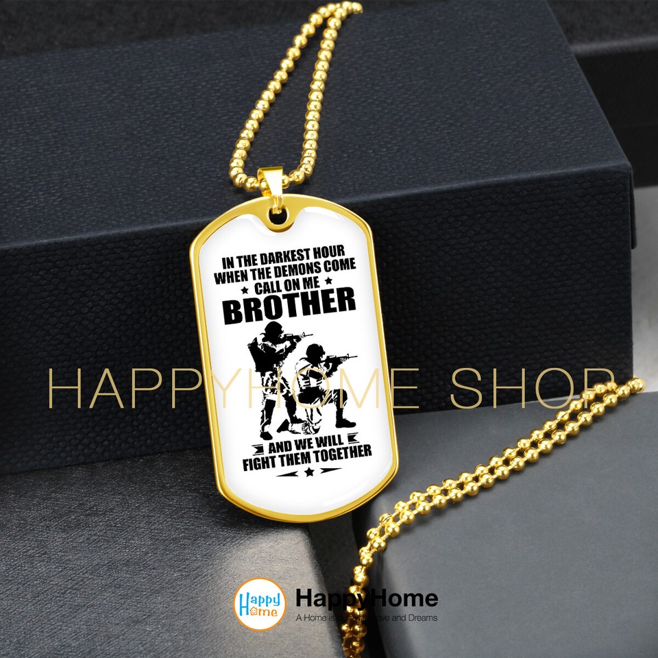 Military Dog Tag Gift for Brothers To my Brother Dog Tag Military ...
