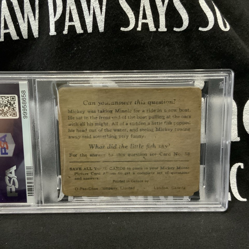 1935 O Pee Chee Mickey Mouse Gum #37 PSA 1 Dinsey SODA PUP? | eBay