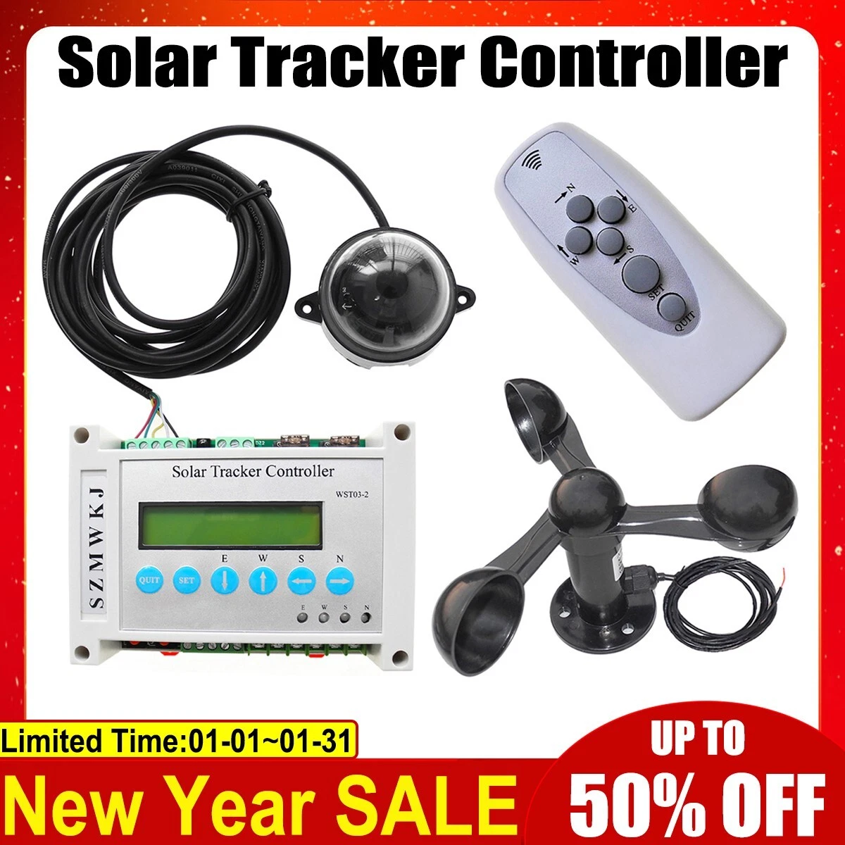 Купить Ибей | LCD Dual Axis Solar Tracker Controller & Wind Sensor DIY ...