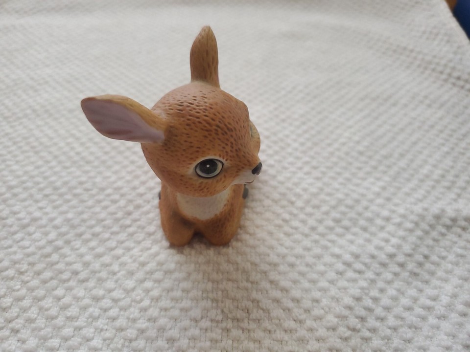 Vintage Homco Fawn Deer in Resting Positions #1473 Set of 2 Bisque 2.5 ...