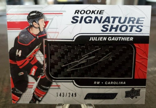 2019-20 Upper Deck Engrained - Rookie Signature Shots Julien Gauthier # ...