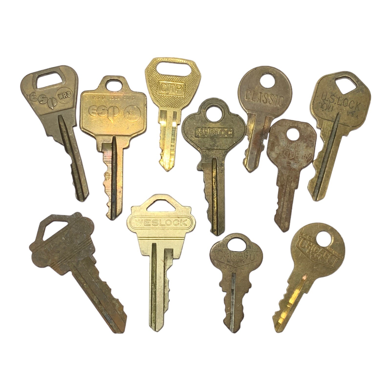11 Vintage Keys Esp Ctp Classic US Lock Chicago Lock Harloc Weslook ...