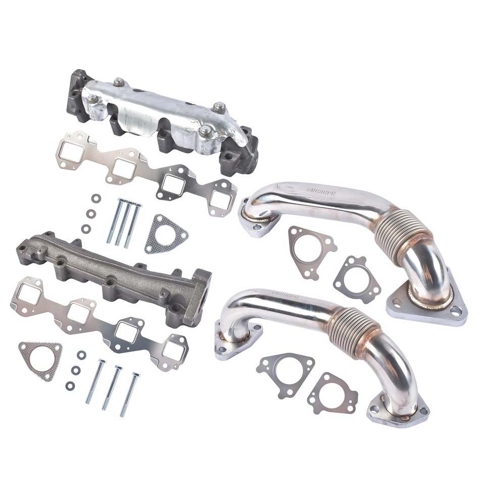 Manifolds with Up Pipes Left and Right for GM 6.6L Duramax Diesel ...