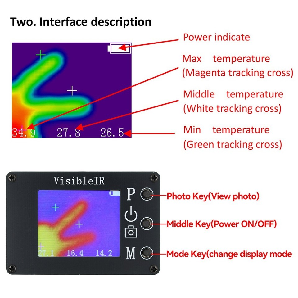 One-button Operation For Home Inspection VisibleIR B18 Infrared Camera ...