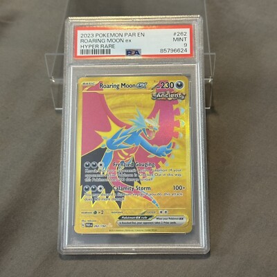 Pokemon Scarlet & Violet Paradox Rift - Roaring Moon ex Hyper Rare 262 ...