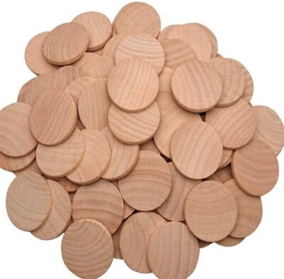 Hillman Wooden Nickel Blanks Round Circle Wooden Coins Craft DIY CNC ...