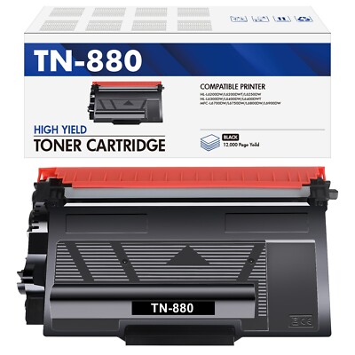 1BK Toner Cartridge for Brother TN880 TN-880 HL-L6400DWT HL-L6900DW MFC ...