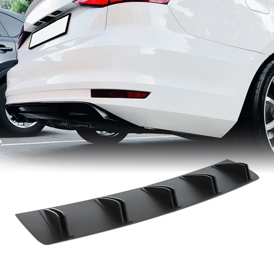 10 Fins Wing Rear Diffuser Bumper Lip Splitter Spoiler For 2005-2016 ...