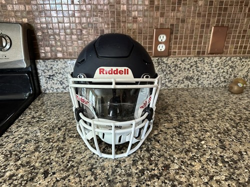 Riddell Speed FLEX Football Helmet Matte Blue w/ White Facemask Adult ...