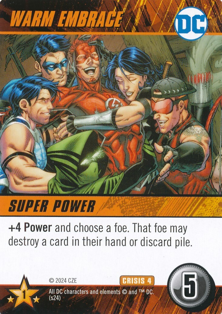 WARM EMBRACE DC Comics Deck Building Game card CRISIS 4 TITANS ...