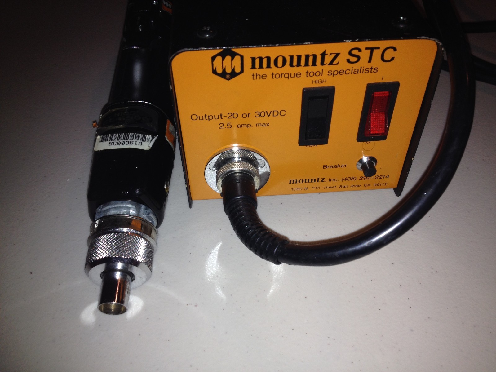 CL-6500 Lever Start DC Electric Torque Screwdriver 1/4" Hex, 2.6-14 lbf ...