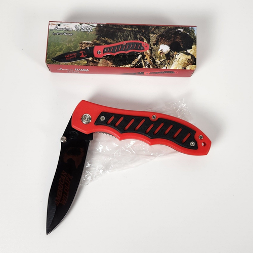Frost Cutlery American Wildlife Wolf Red Knife | eBay