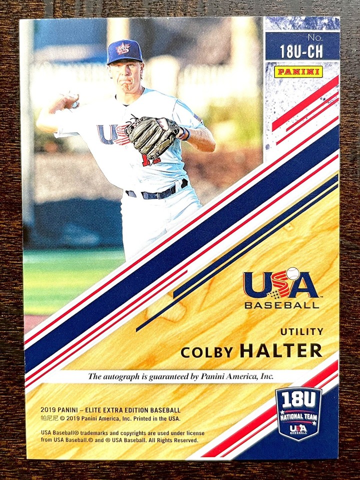 COLBY HALTER 2019 PANINI ELITE EXTRA EDITION ROOKIE AUTO #11/25 | eBay