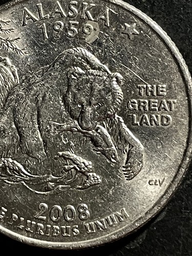 2008 P- Alaska Quarter, Error/Extra Claw | eBay UK