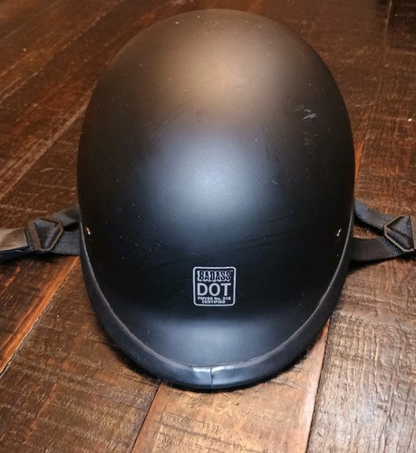BADASS Open Face Polo Trooper motorcycle Helmet Matte Black size small ...