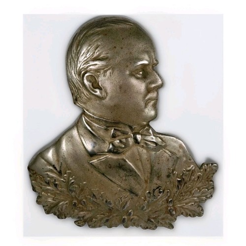 VTG William McKinley Cast Iron Bust Plaque 25th President Memorial ...