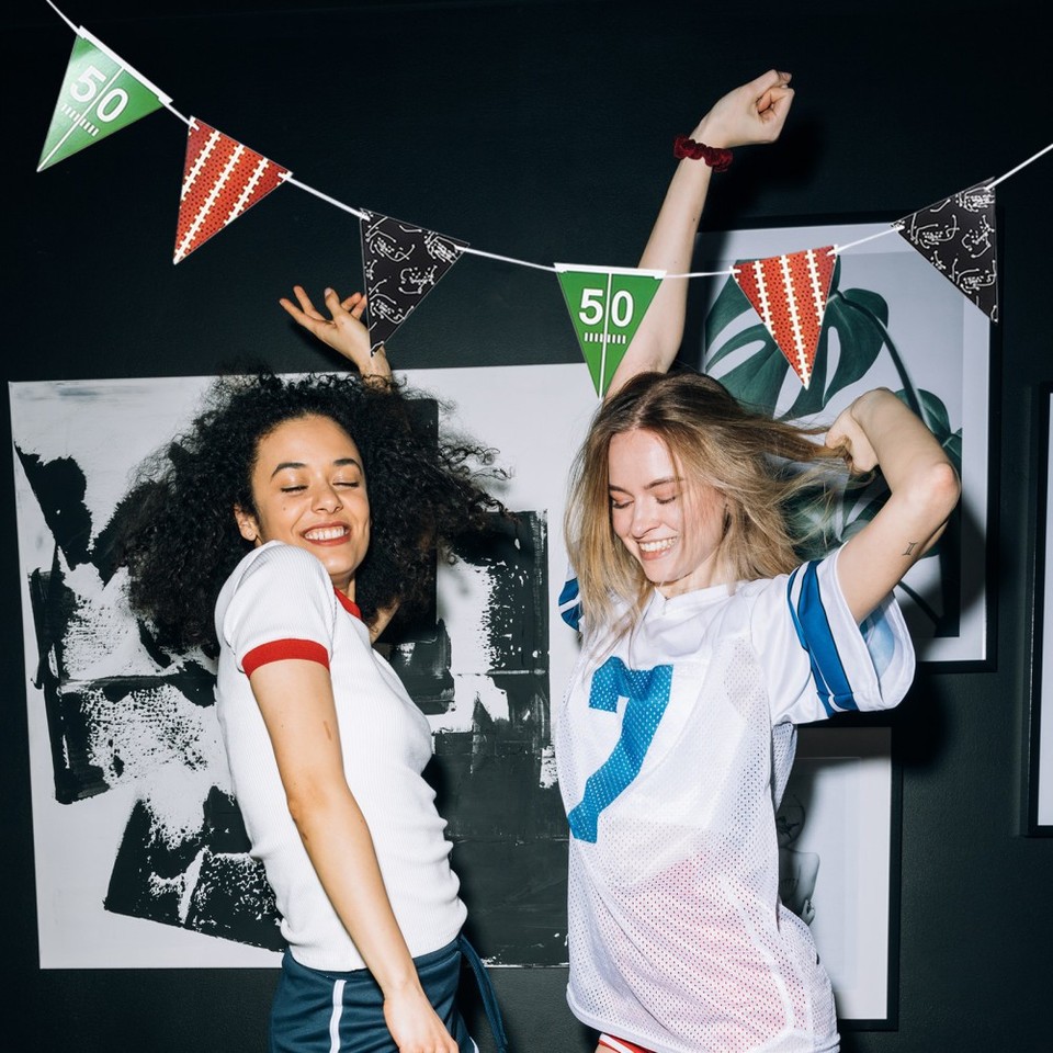 Football Party String Flags Hanging Banner Banner. Paper Pennant ...