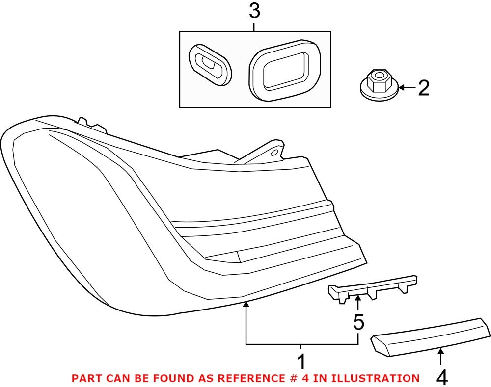 Genuine OEM Rear Passenger Right Tail Light Cover For BMW 63217489892 ...