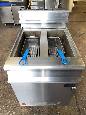 FALCON GAS FRYER DOUBLE TANK DOUBLE BASKET NATURAL GAS FRYER | eBay UK