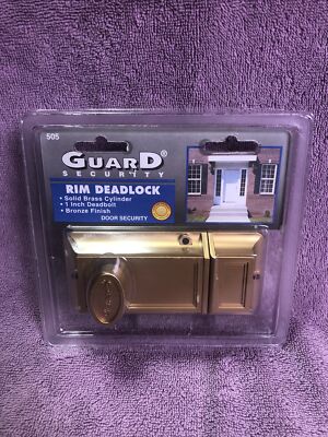 Guard Security Rim Deadlocks Bronze Finish Solid Brass Model # 505 New ...