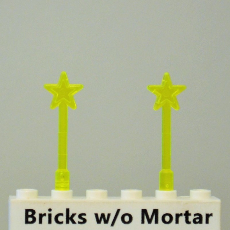 New Genuine LEGO Two Trans-Neon Green Magic Wands Friends Disney ...