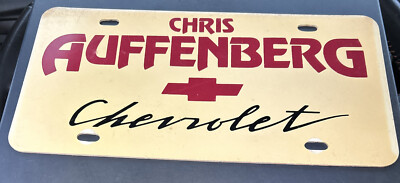 Chris Auffenberg Chevrolet Car Dealer Advertising License Plate Plastic ...