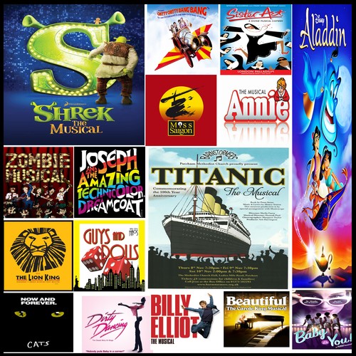 A3 Size - MUSICAL MUSIC THEATRE POSTERS - Wall Art Prints Home Decor ...