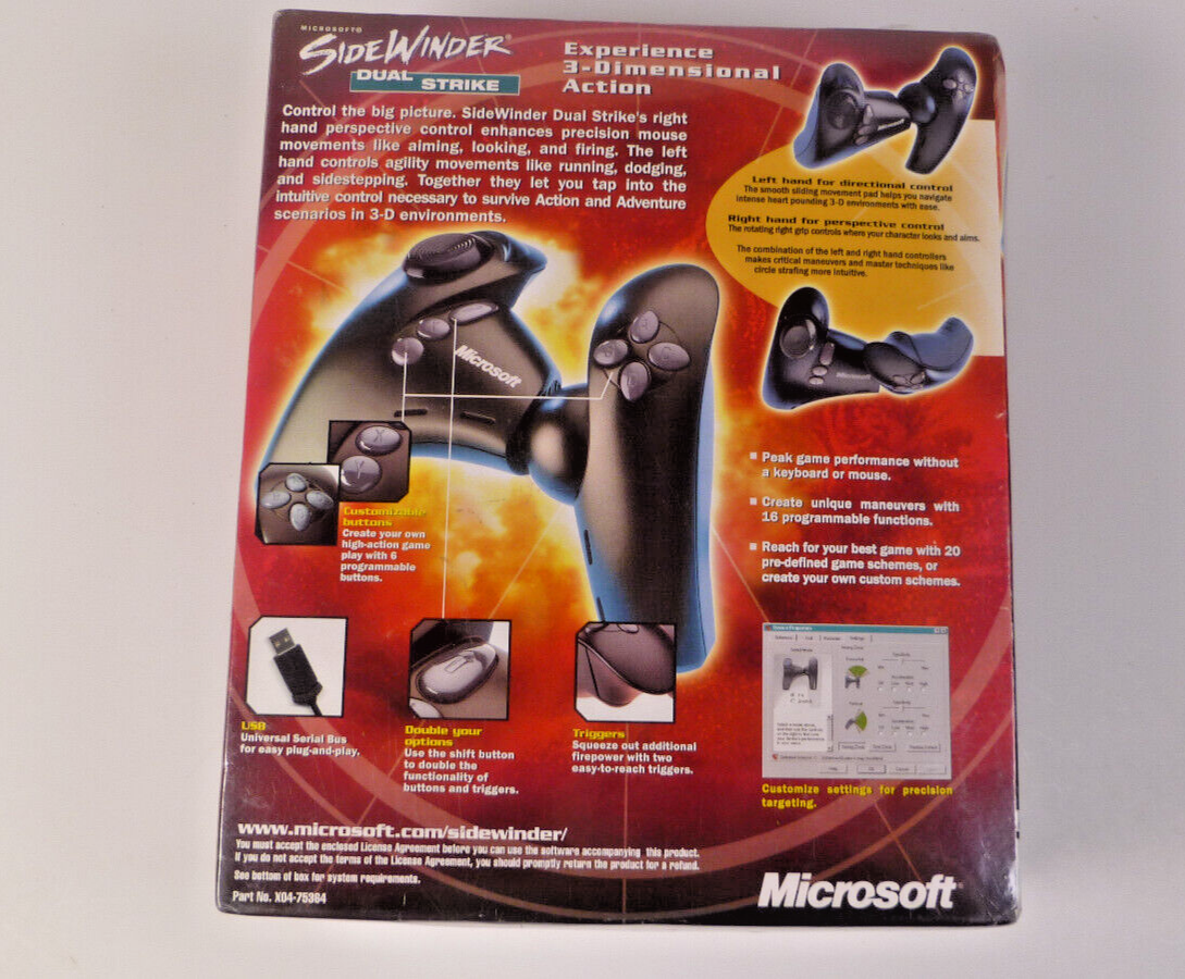 Microsoft SideWinder Dual Strike (C3200006) Gamepad for sale online | eBay