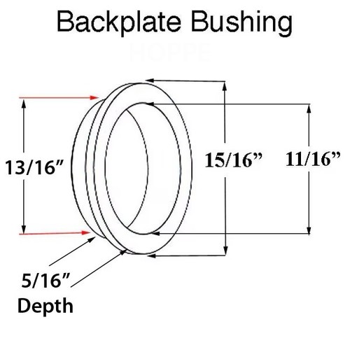 2 Door Handle/Bk Plate Bushing Washer Marvin Hoppe Ashland Pella Fuhr ...