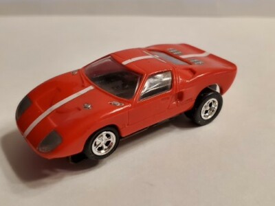FORD GT40 HO Slot Car, AURORA CHASSIS,CHROME RIMS, RUBBER TIRES MINTY ...