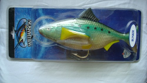 10" WILLIAMSON SALTWATER LIVE SERIES BUNKER TROLLING 6 KNOTS TUNA MOSS ...