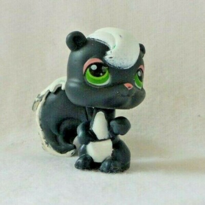 LITTLEST PETSHOP LPS #253 HASBRO SQUIRREL SKUNK ECUREUIL GRIS BLANC ...