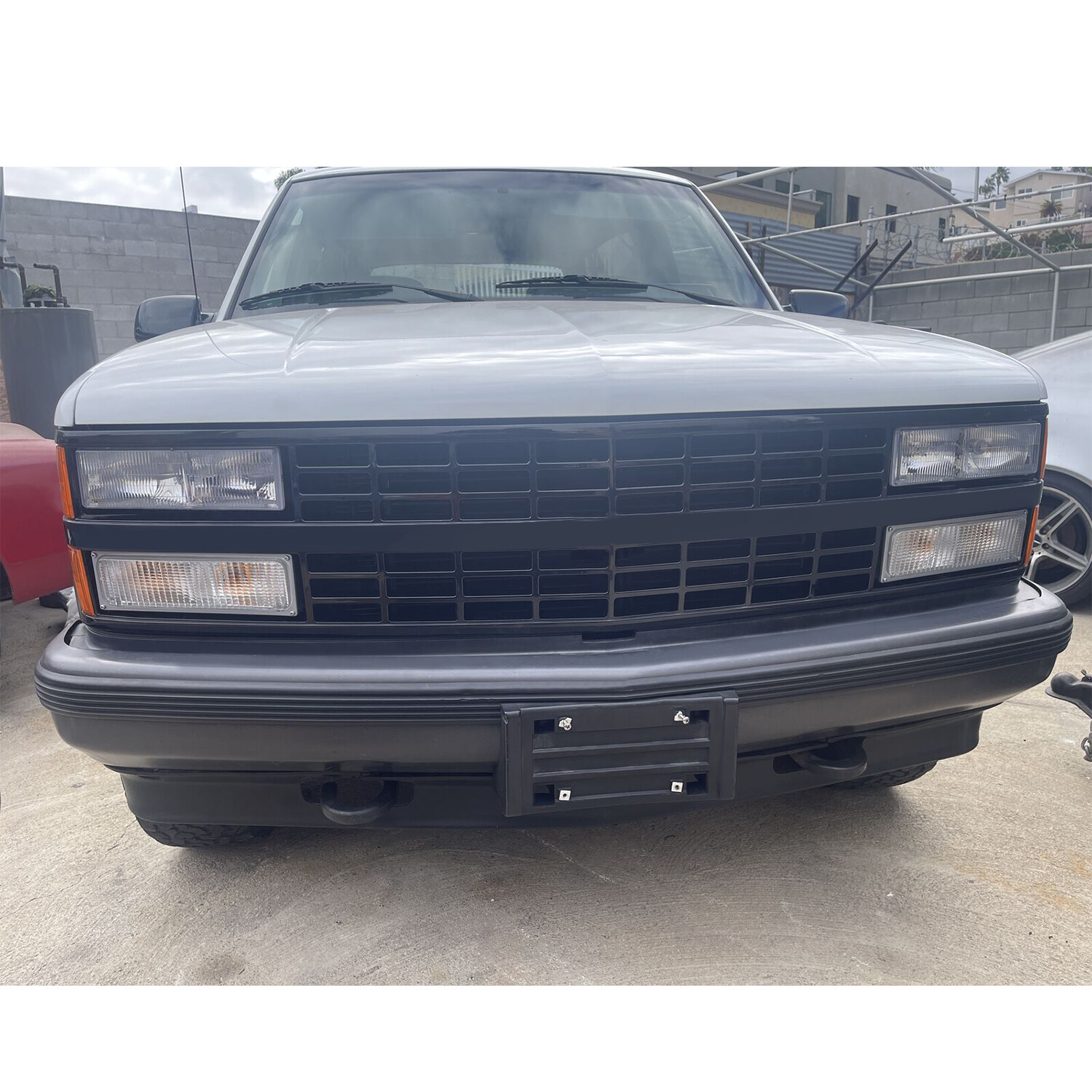 Front Grille Glossy Black Painted For 1988-93 89 90 91 92 Chevrolet ...