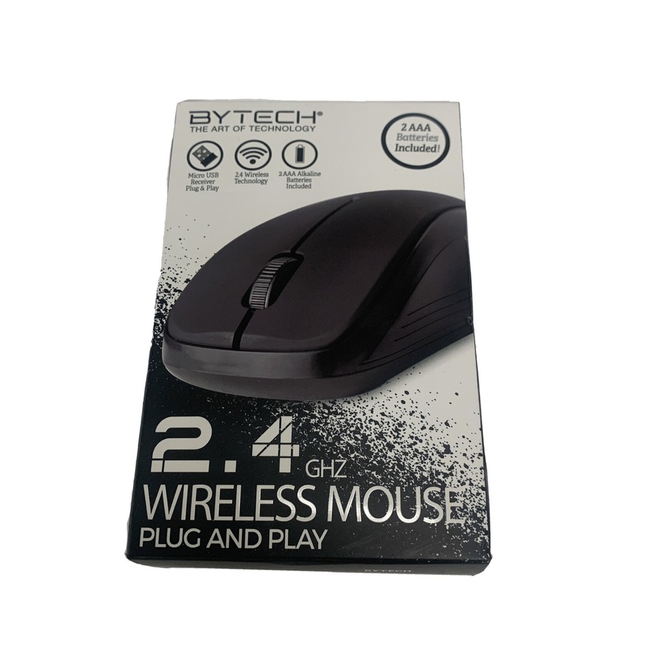Bytech 2.4GHz Wireless Mouse Plug N Play USB Batteries Included Select ...