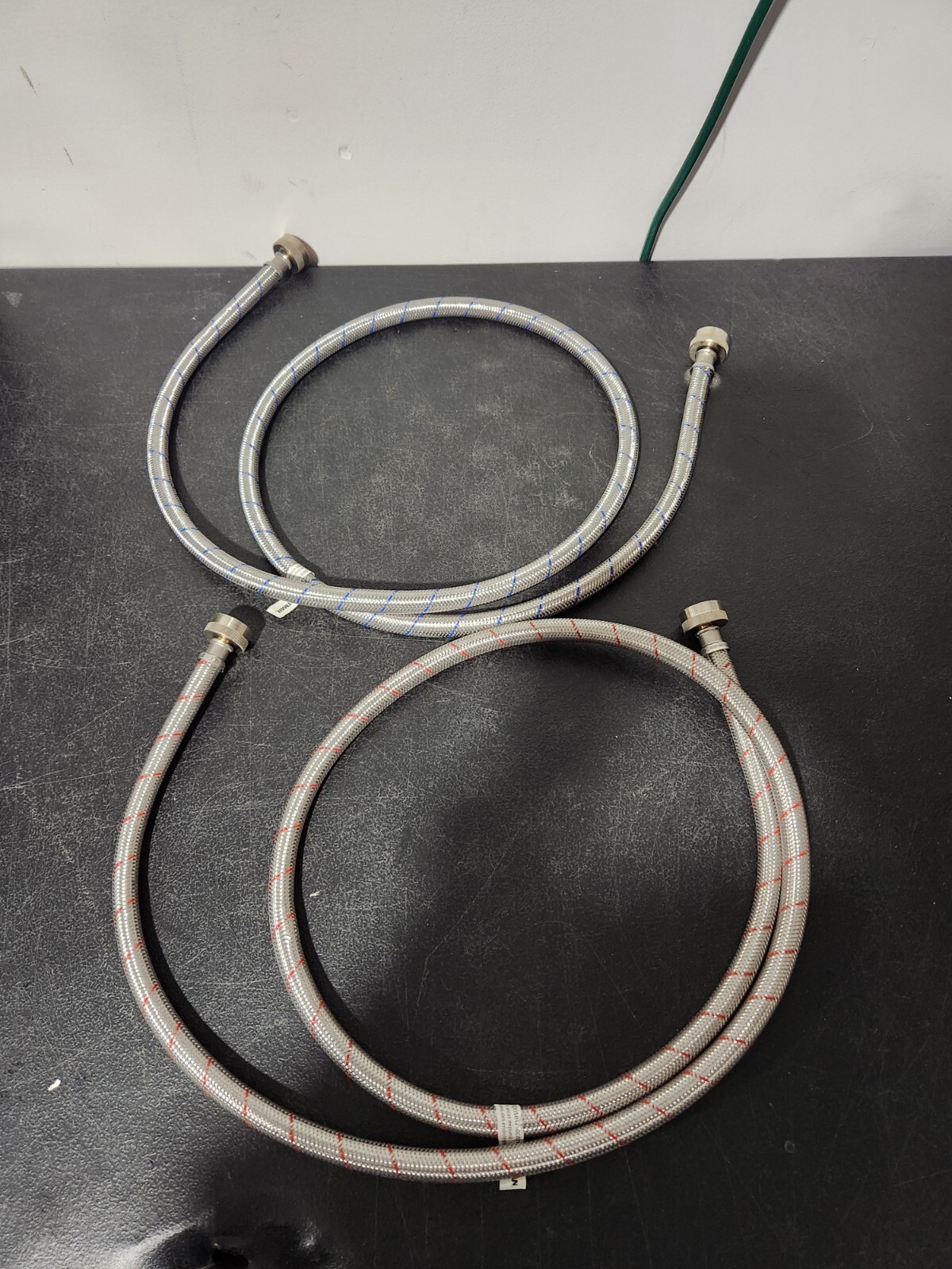 Eastman Washing Machine 6ft Hose Connector (2 Pack) Stainless Steel Hot ...