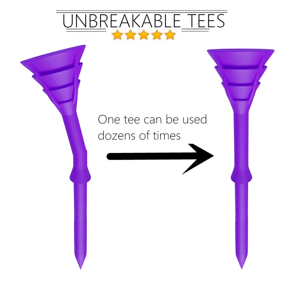 Golf Tees 3 1/4 inch Plastic Holder 83mm Cup Tees Unbreakable 24/30/50 ...