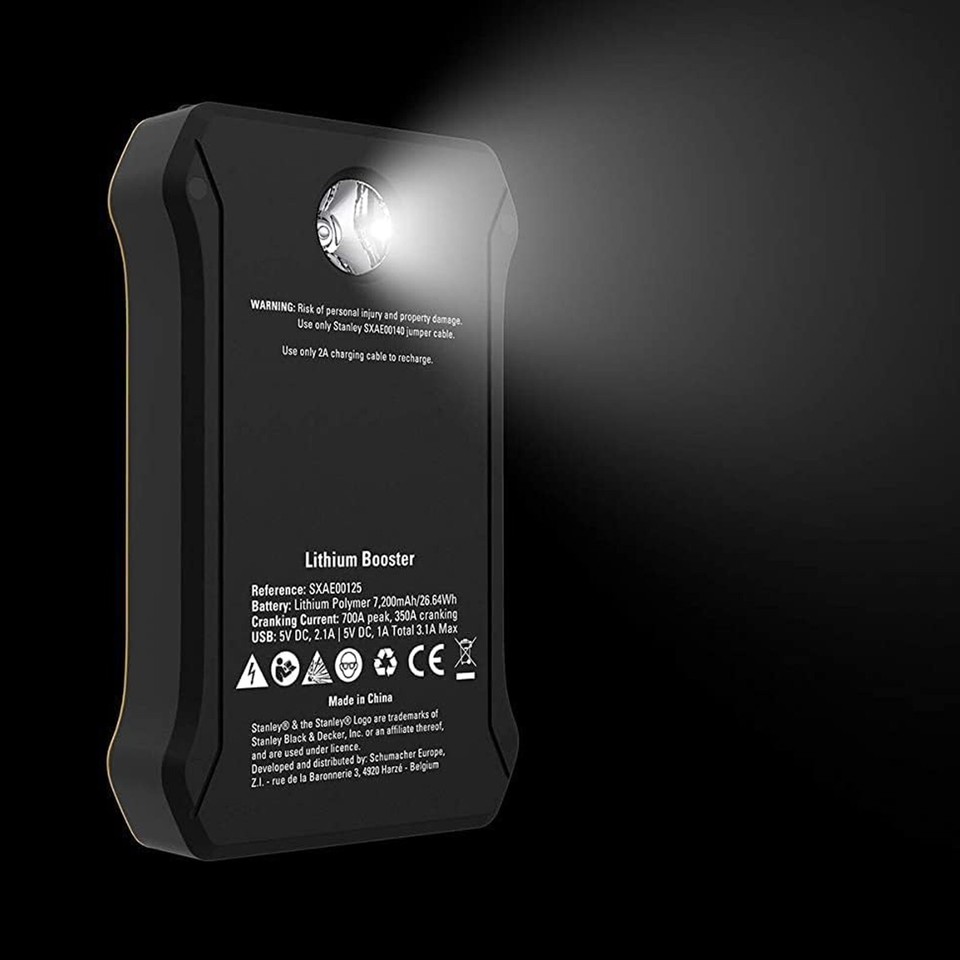 STANLEY Car Battery Jump Starter Booster Cable Pack Portable Power Bank ...
