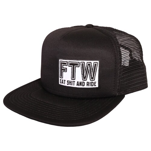 FTW "F*CK THE WORLD" EAT SH*T AND RIDE Snap Mesh Cap Baseball Style Hat ...