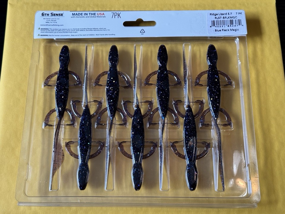 “All New” 6th Sense Ridge Lizard 5.7 Swim Baits Blue Fleck Magic | eBay